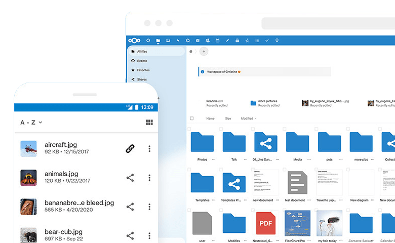 Storage Share / Powered by NextCloud